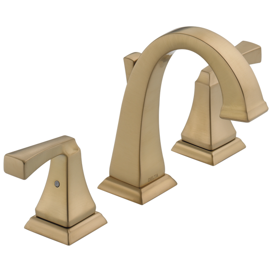 Two Handle Widespread Bathroom Faucet (Recertified) in Champagne Bronze 3551-CZMPU-DST-R | Delta ...