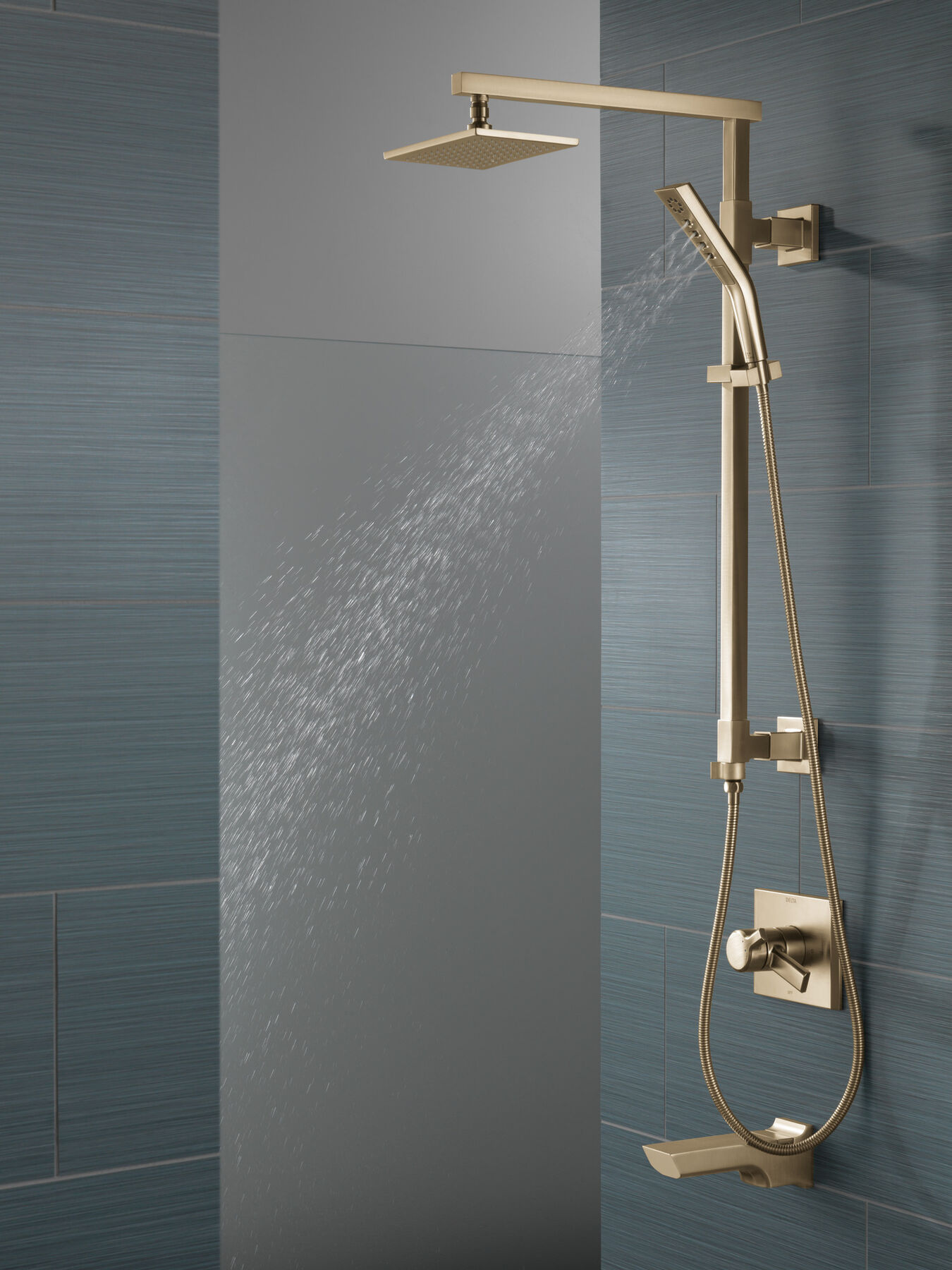 Shower Column 26" Angular in Champagne Bronze 58420-CZ | Delta Faucet