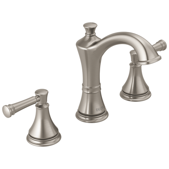 Two Handle Widespread Bathroom Faucet in Spotshield Brushed Nickel 35757LF-SP | Delta Faucet