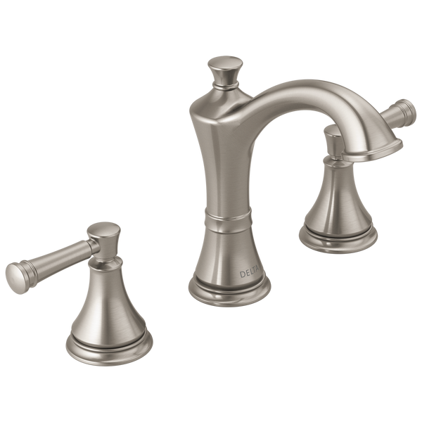 Two Handle Widespread Bathroom Faucet in Spotshield Brushed Nickel 35757LF-SP | Delta Faucet