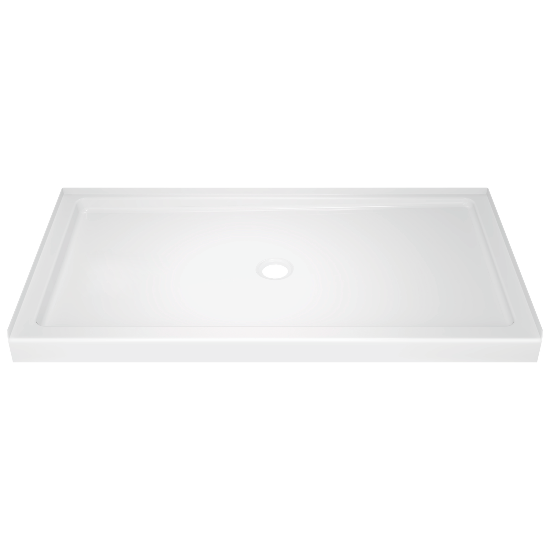 Classic 400 60" x 32" Shower Base Center Drain in High Gloss White ...