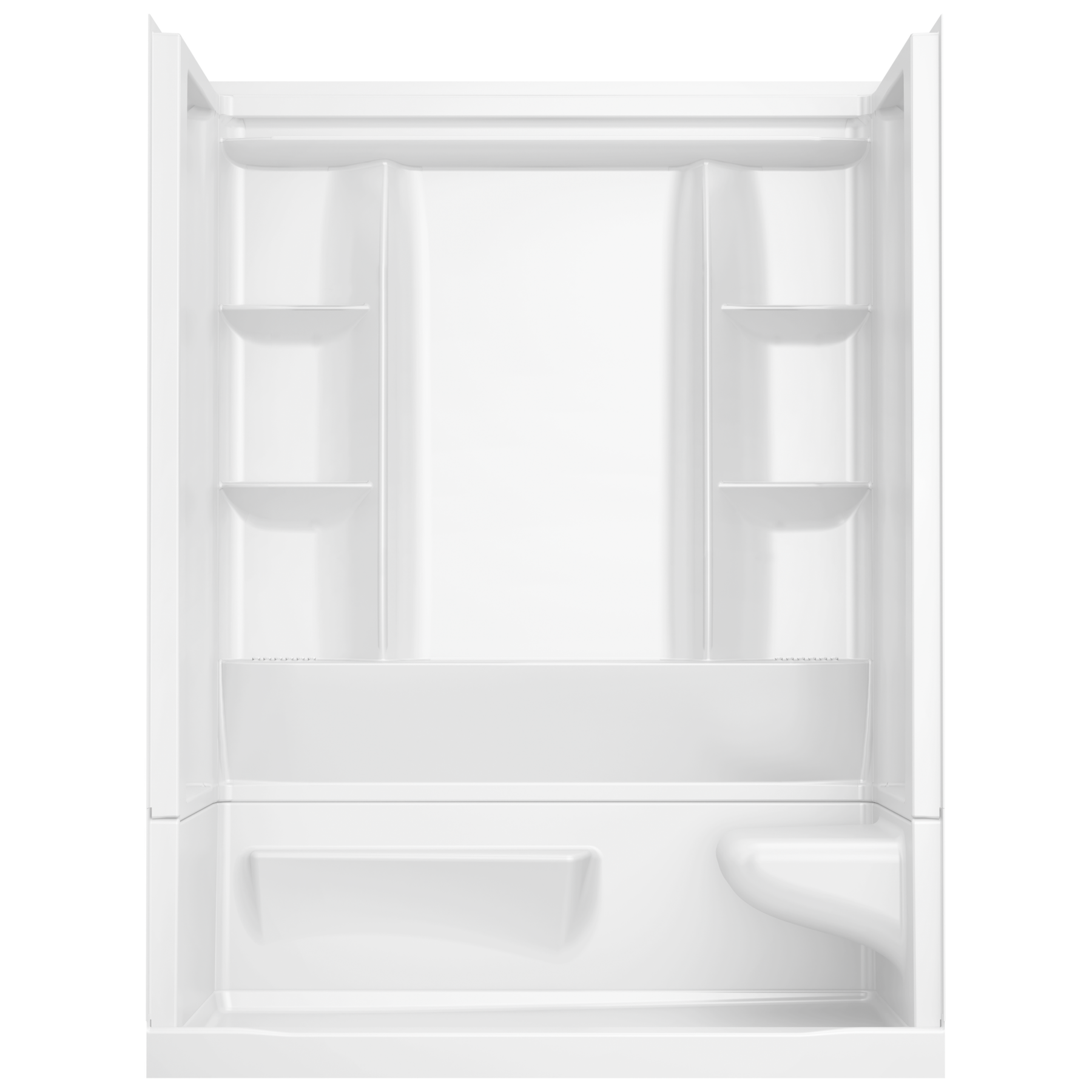 EverEdge Shower Base 60"x32" Left Drain in High Gloss White B12137 ...