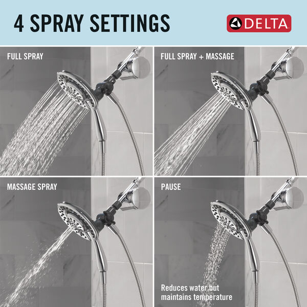 Shower Filter Attachment with 4-Setting In2ition® in Chrome 7SF110B ...