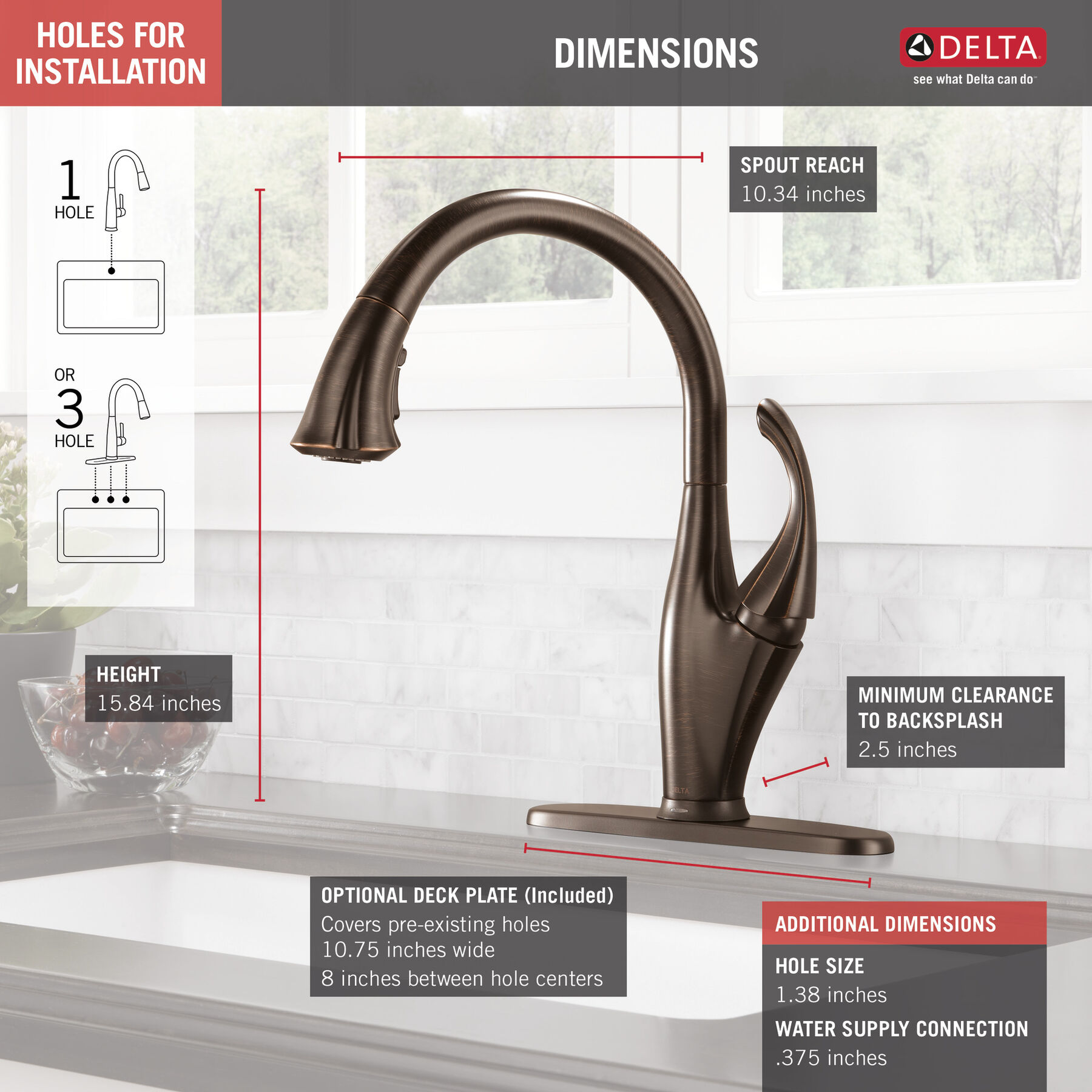 Single Handle Pull-Down Kitchen Faucet with Touch2O® and ShieldSpray ...