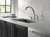 Single Handle Kitchen Faucet with Spray and Soap Dispenser in Chrome ...