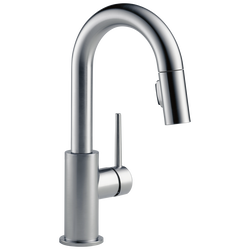 Single Handle Pull-Out Kitchen Faucet in Arctic Stainless 4159-AR-DST ...
