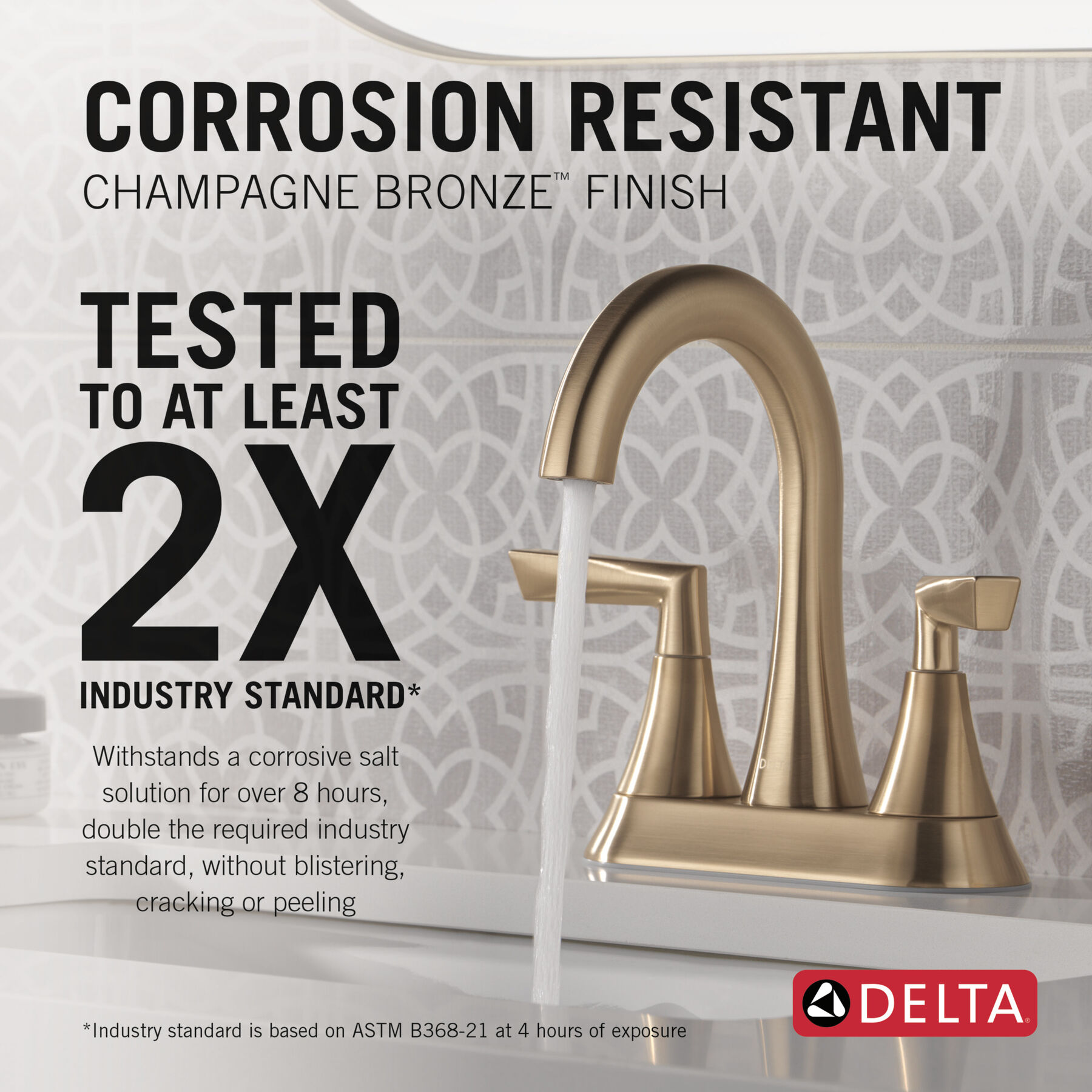 Two Handle Centerset Bathroom Faucet in Champagne Bronze 25874LF-CZ ...