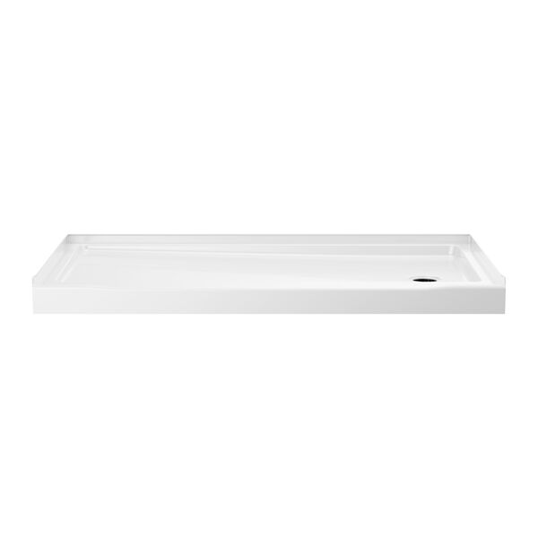EverEdge Shower Base 60"x32" Right Drain in High Gloss White B12137 ...