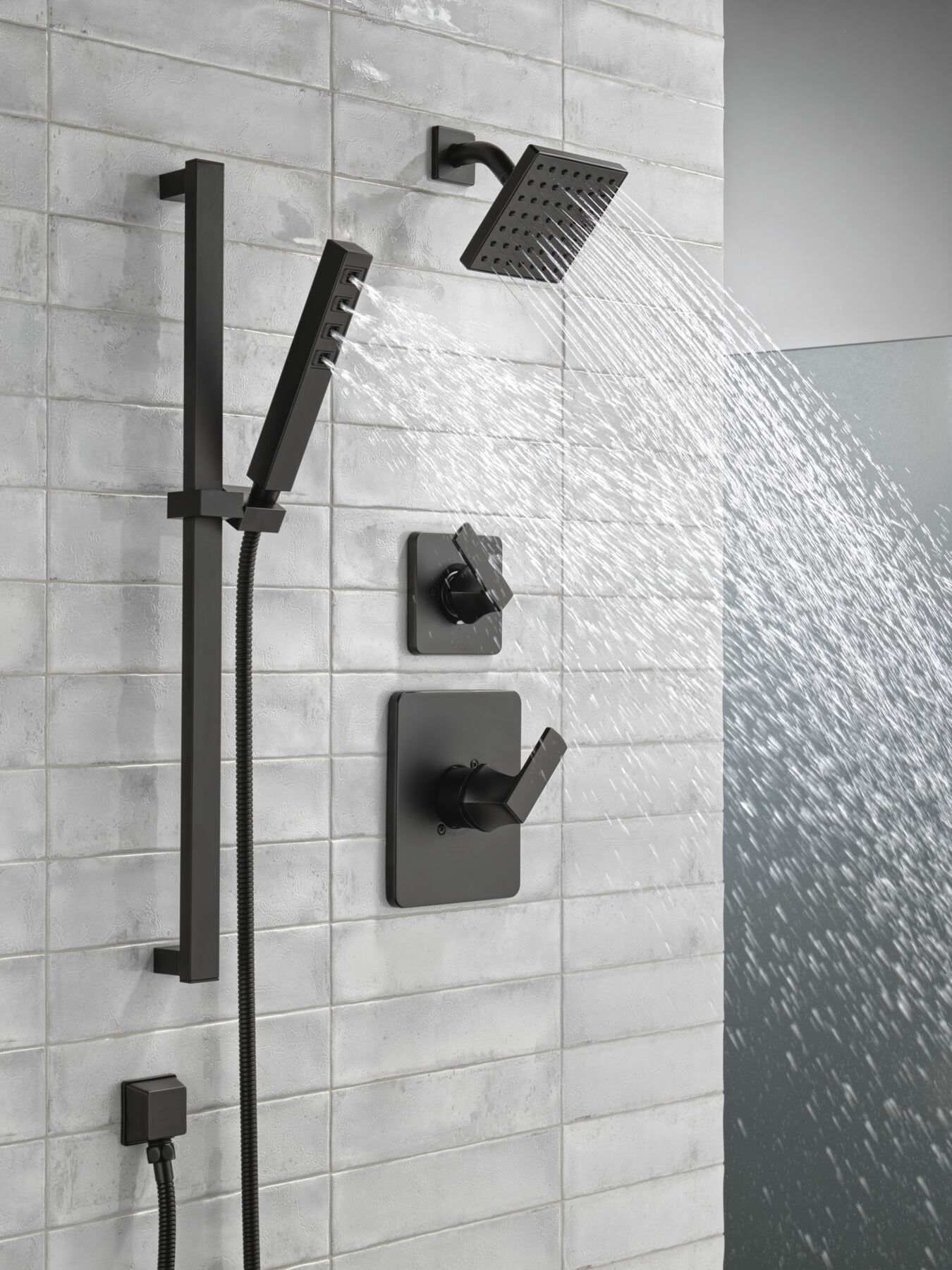 3-Setting Custom Shower Bundle - 14 Series in Matte Black FVS6-VL2102 ...