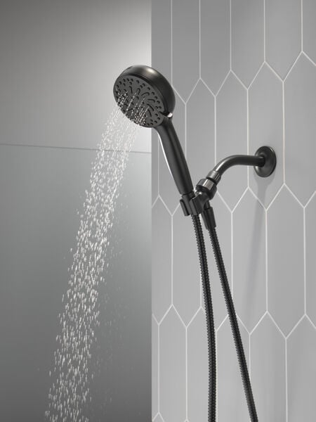 6-Setting Hand Shower with Cleaning Spray in Matte Black 75740BL ...