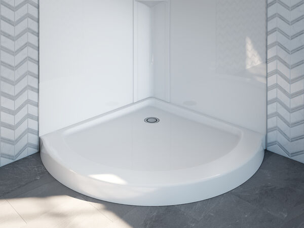 38" OPP Round Shower Base in High Gloss White B711912-3838-WH | Delta ...
