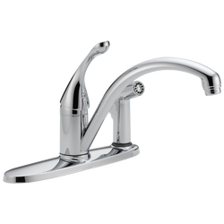 Single Handle Pull-Out Kitchen Faucet in Chrome 4140-DST | Delta Faucet
