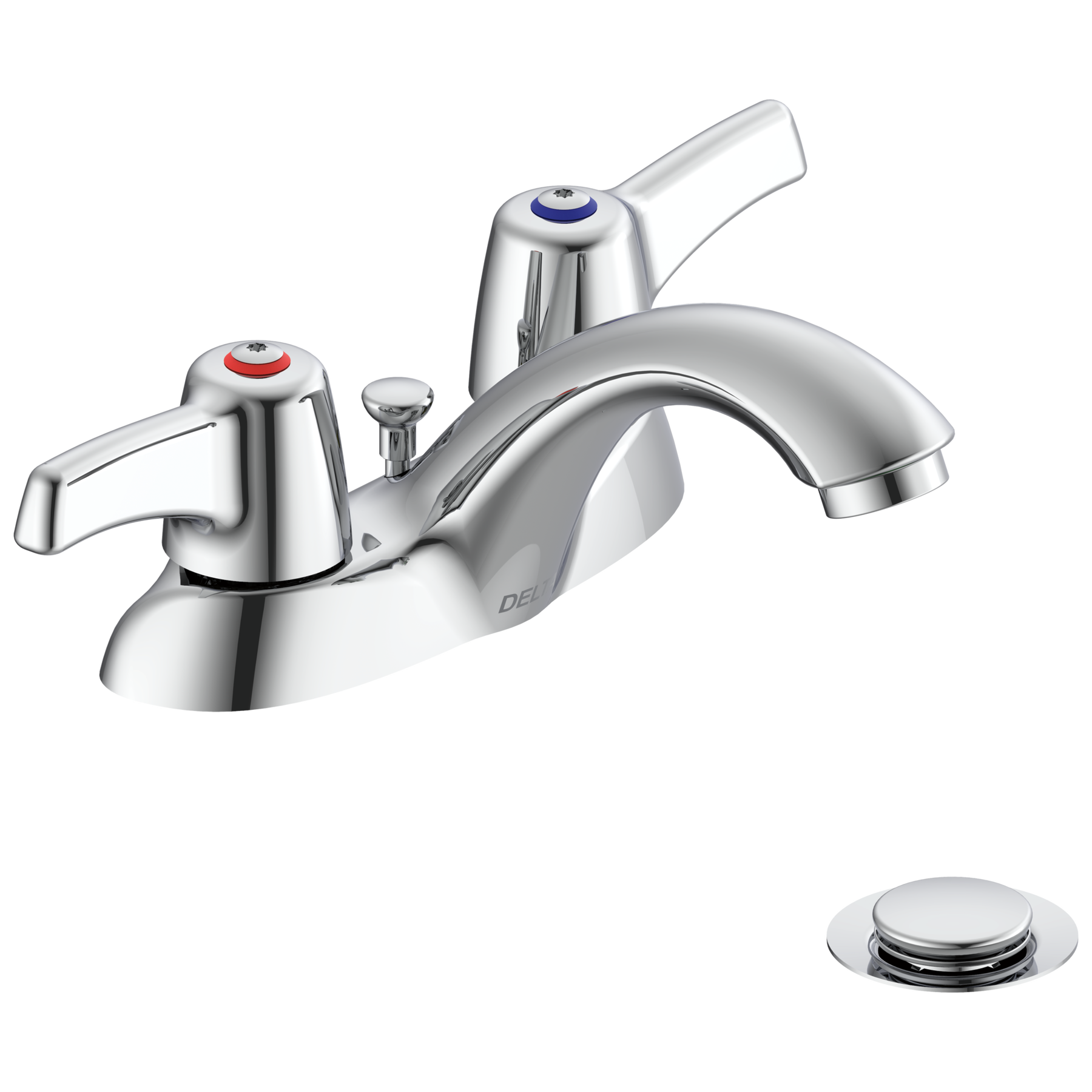 Two Handle Centerset Bathroom Faucet in Chrome 21C253 | Delta Faucet
