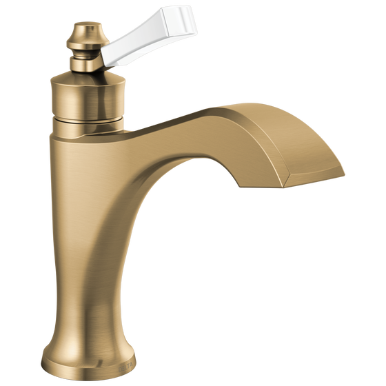 Single Handle Bathroom Faucet in Champagne Bronze / Porcelain 556-GSMPU ...