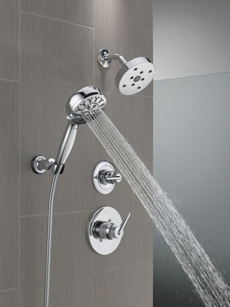 7-Setting Wall Mount Hand Shower with Cleaning Spray in Lumicoat ...