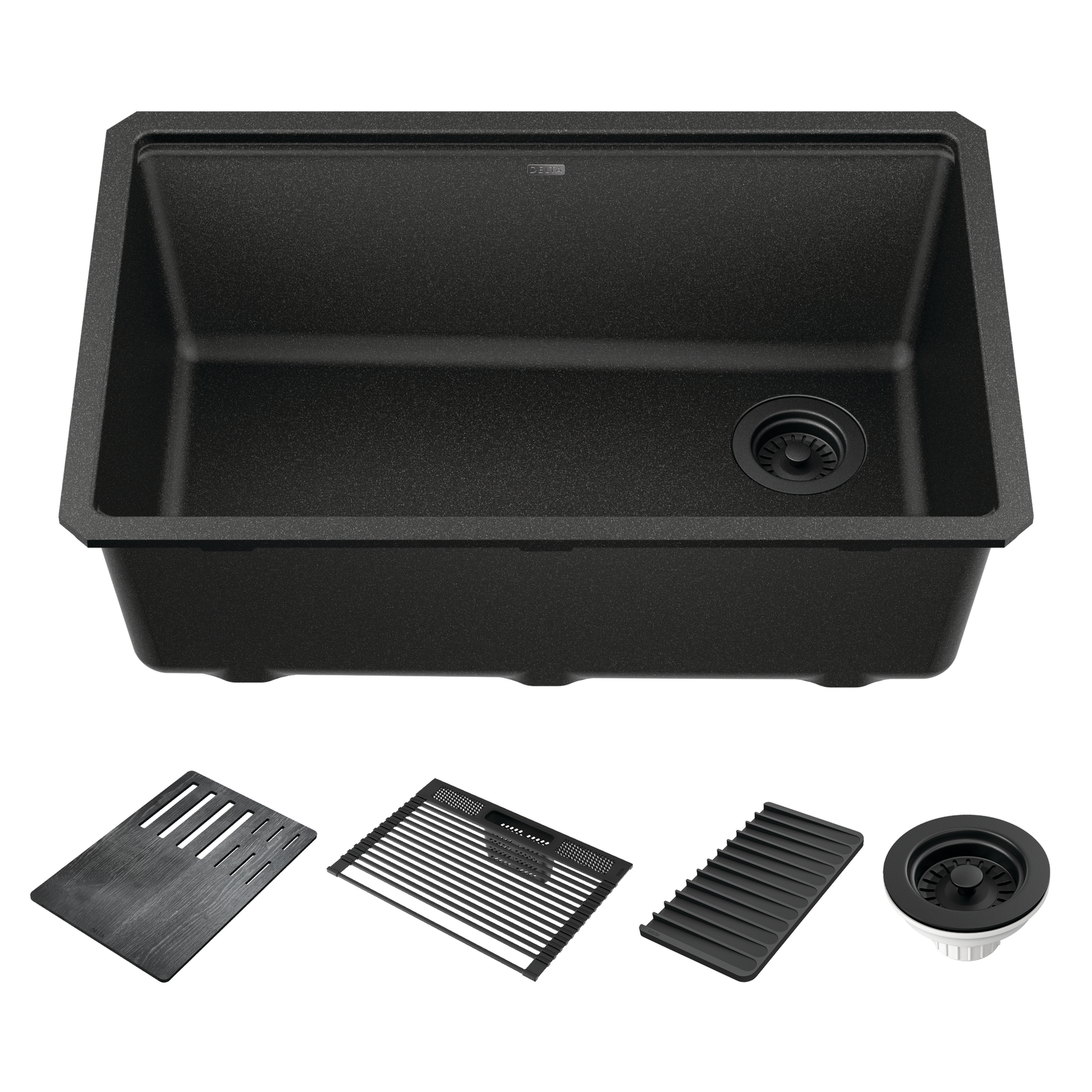undermount sink black