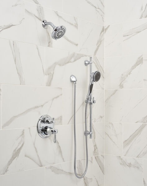 Premium 3-Setting Slide Bar Hand Shower in Chrome 57021 | Delta Faucet