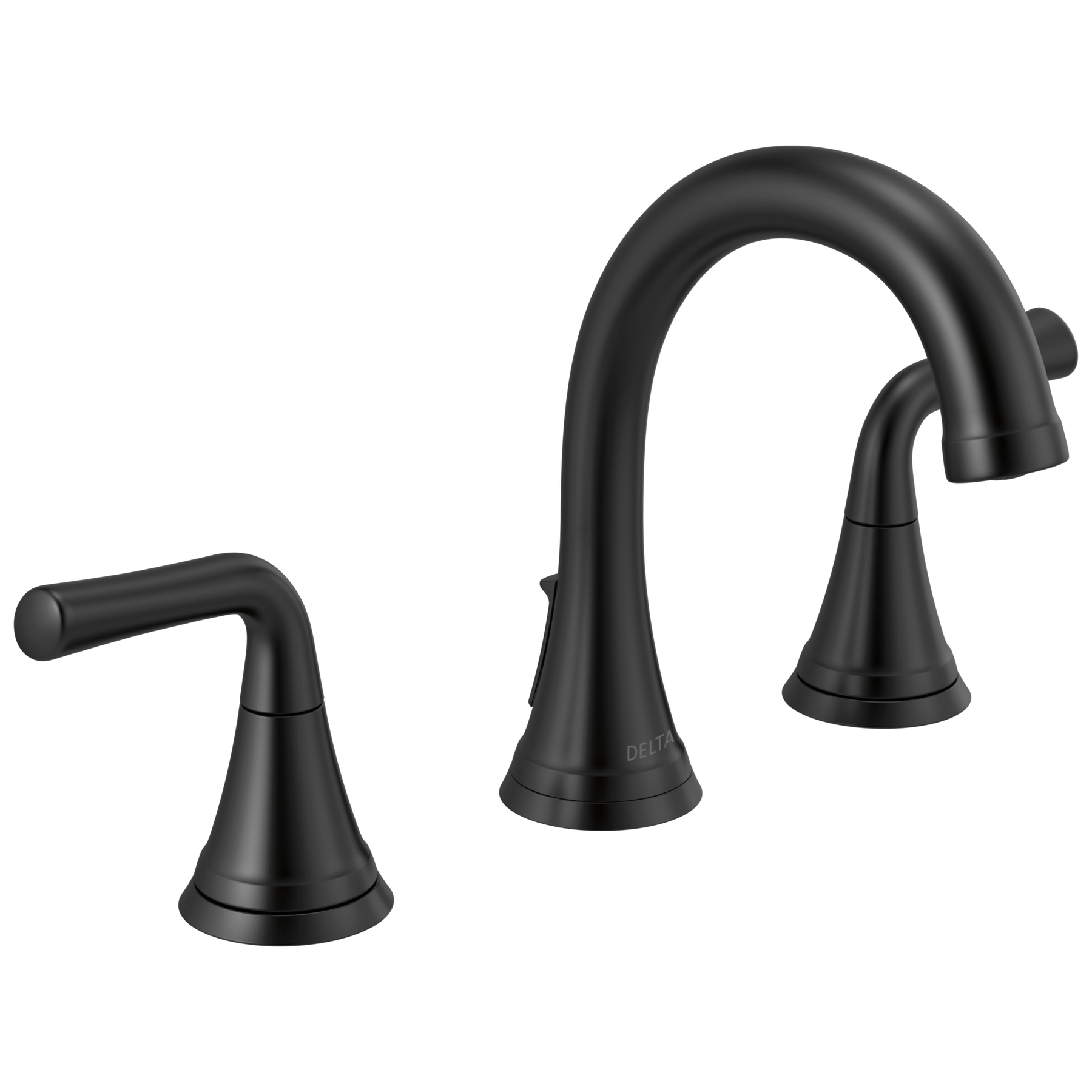 Two Handle Widespread Bathroom Faucet in Matte Black 3533LF-BLMPU | Delta Faucet