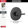 Monitor 14 Series Valve Only Trim in Matte Black T14059-BL | Delta Faucet