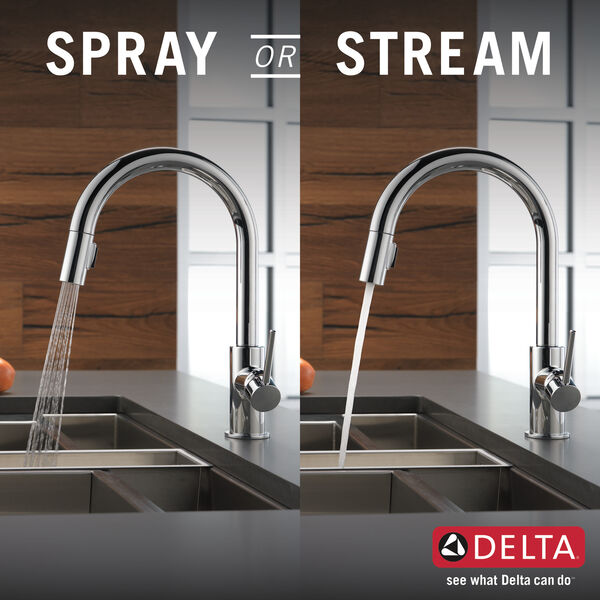 Single Handle Pull-Down Kitchen Faucet in Chrome 9159-DST | Delta Faucet