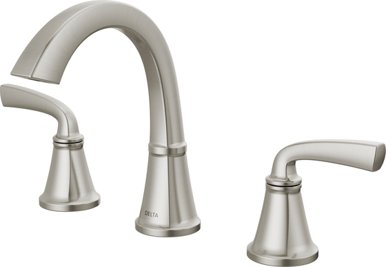 Two Handle Widespread Bathroom Faucet in Spotshield Brushed Nickel 35864LF-SP | Delta Faucet