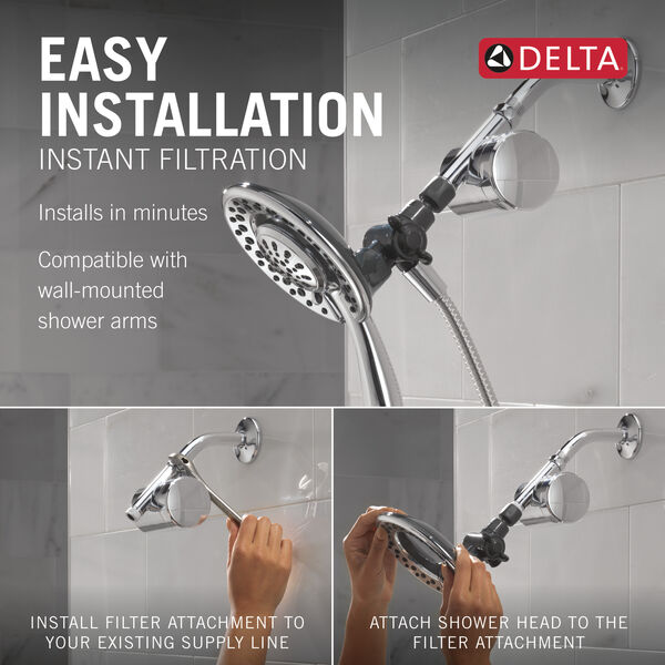 Shower Filter Attachment with 4-Setting In2ition® in Chrome 7SF110B ...
