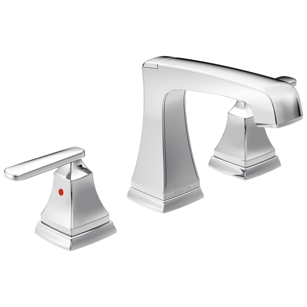 Two Handle Widespread Bathroom Faucet with EZ Anchor® (Recertified) in Chrome 3564-MPU-DST-R ...