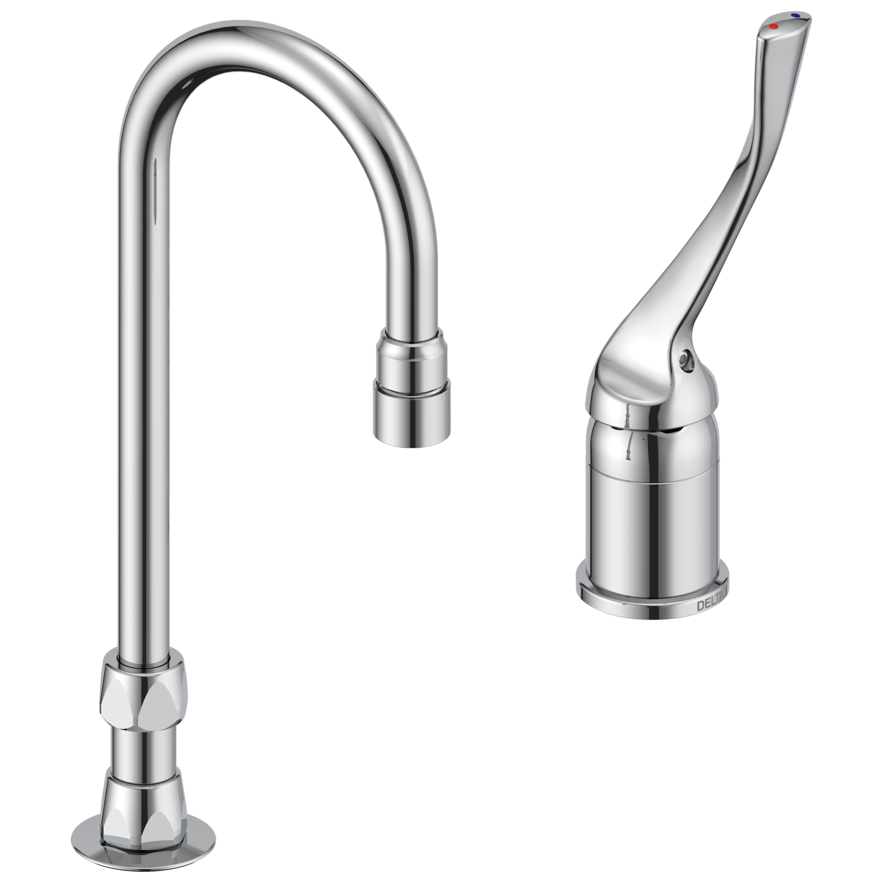 Single Control Mixing Faucet with Gooseneck Spout - Less Pop-Up in ...