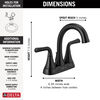 Two Handle Centerset Bathroom Faucet in Matte Black 2533LF-BLMPU ...