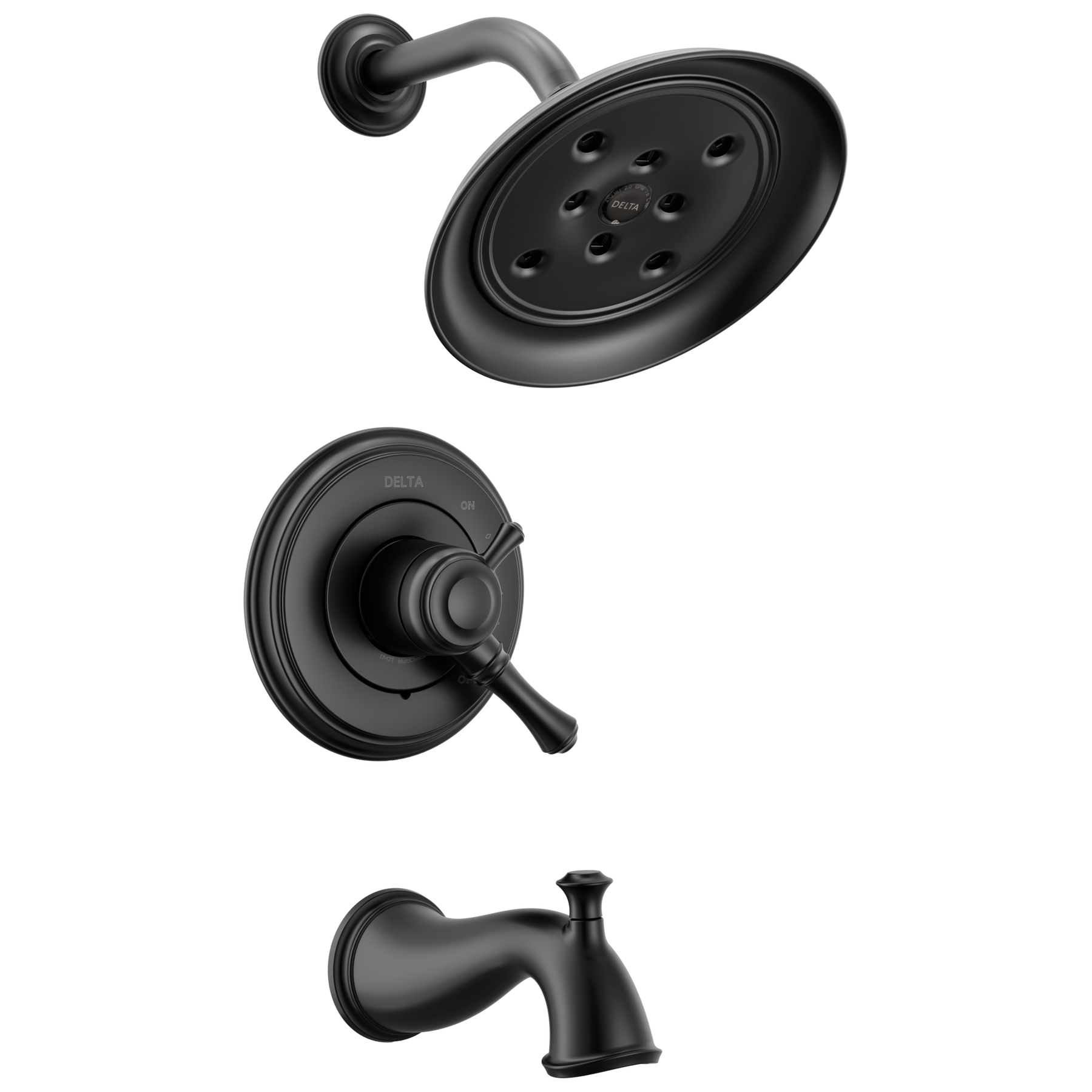 17 Series Tub Shower Trim in Matte Black T17497-BL | Delta Faucet