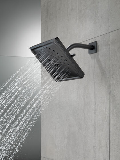 H2Okinetic® 3-Setting Raincan Shower Head (Recertified) in Matte Black ...