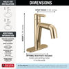 Single Handle Pull-Down Bathroom Faucet in Champagne Bronze 15849LF ...