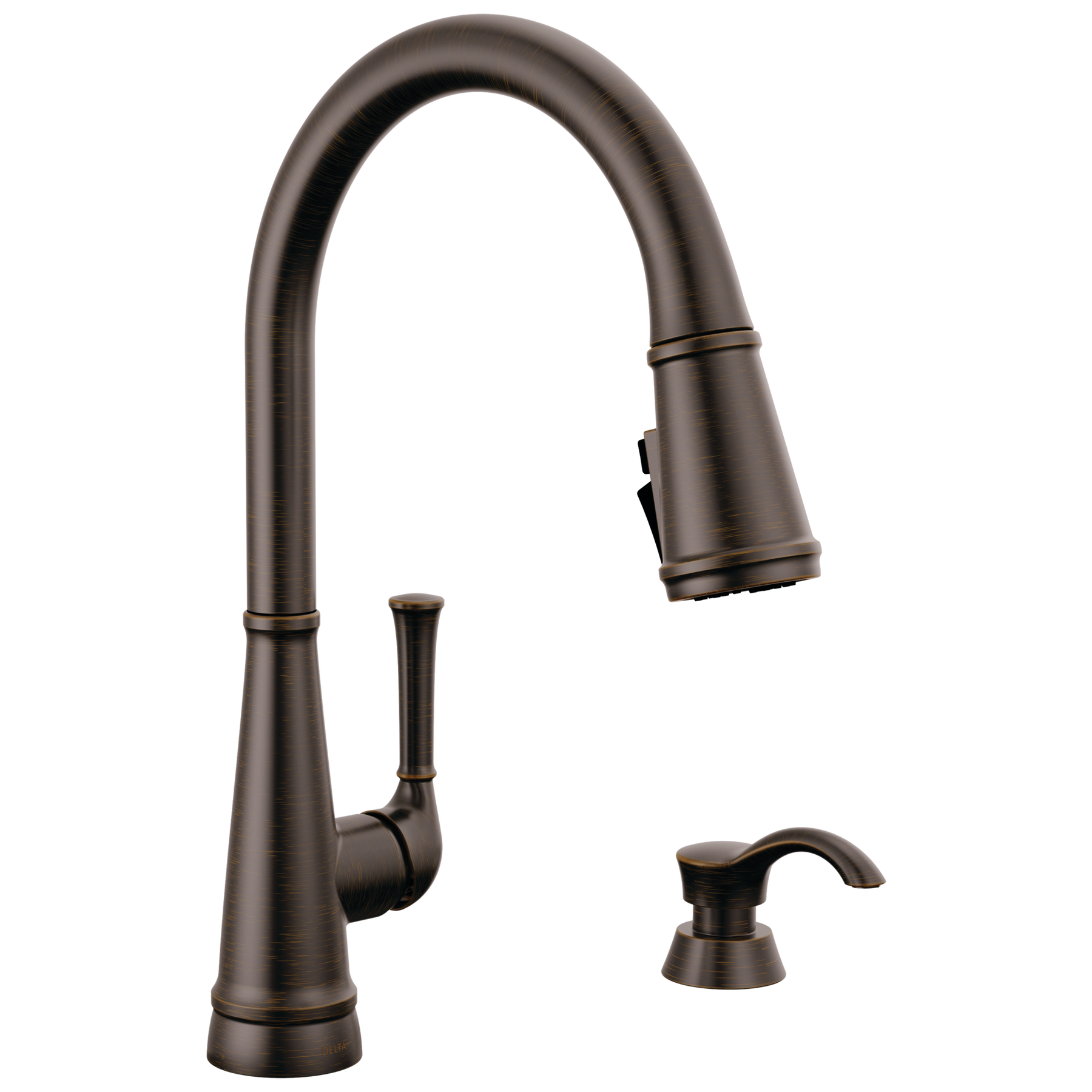 Single Handle Pull-Down Kitchen Faucet with Soap Dispenser and ...