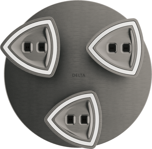 H2Okinetic® Pendant Raincan Shower Head with LED Light in Black ...