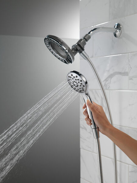 In2ition® Dual Shower Head 1.75 GPM 4-Setting in Chrome 75955 | Delta ...