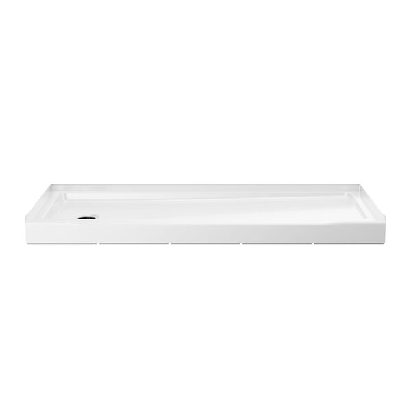 Classic 500 Shower Base 60~x30~ Left Drain in High Gloss White B12135 ...