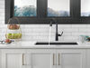 Single Handle Pull-Down Kitchen Faucet in Matte Black 9176-BL-DST ...