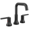 Two Handle Widespread Bathroom Faucet in Matte Black 3554-BLMPU-DST | Delta Faucet