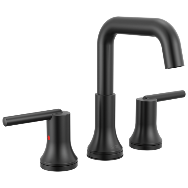 Two Handle Widespread Bathroom Faucet in Matte Black 3554-BLMPU-DST | Delta Faucet