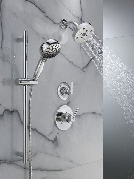 7-Setting Slide Bar Hand Shower with Cleaning Spray in Lumicoat® Chrome ...