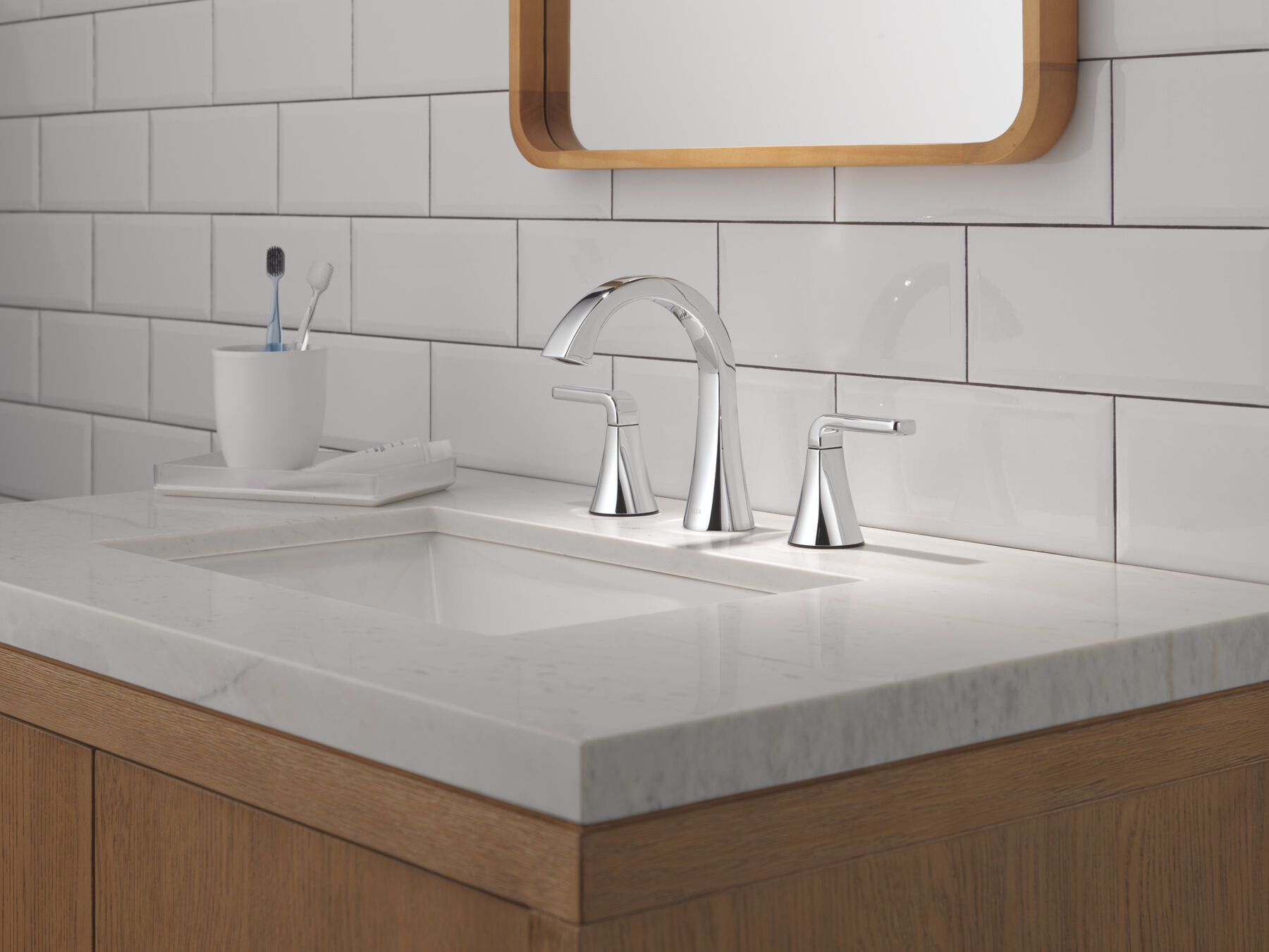Two Handle Widespread Bathroom Faucet in Chrome 3562LF-MPU | Delta Faucet