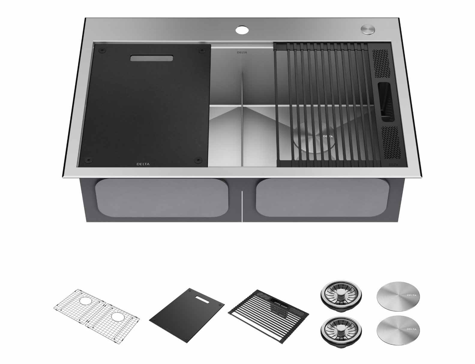 Rivet Workstation Sink Collection | Delta Faucet