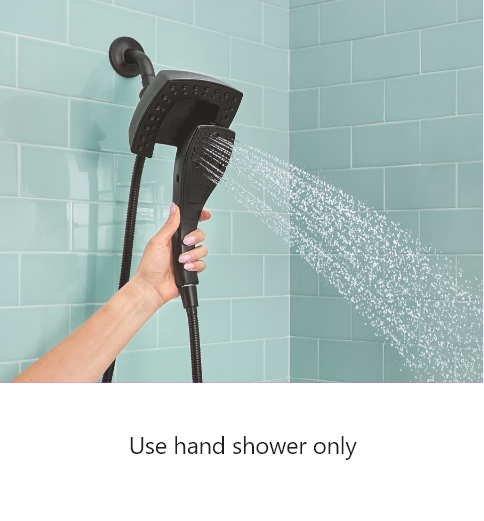 Combination Shower Head and Hand Shower In2ition® Two-in-One Shower ...