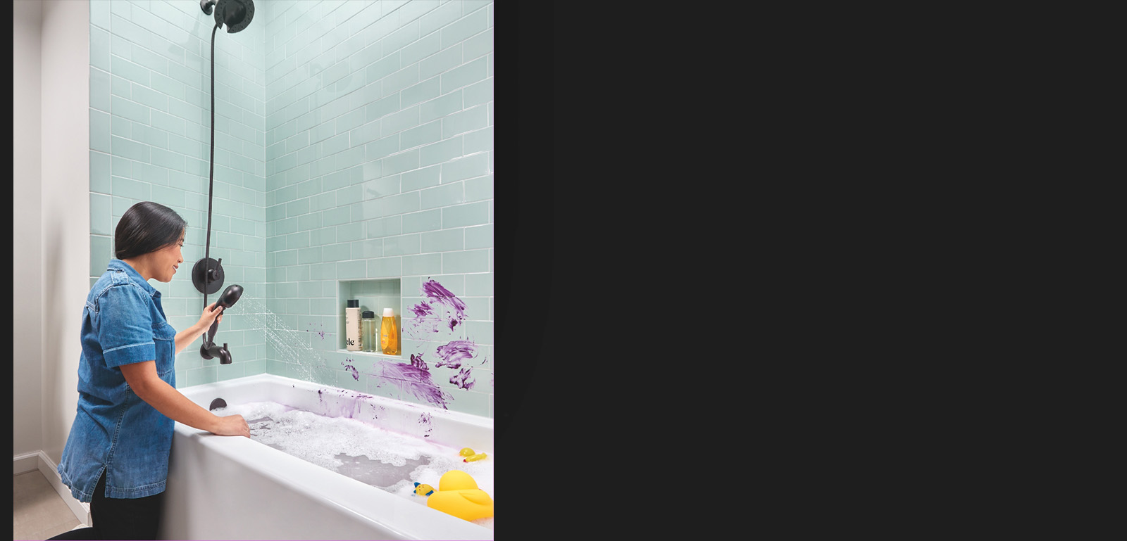 Combination Shower Head and Hand Shower In2ition® Two-in-One Shower ...